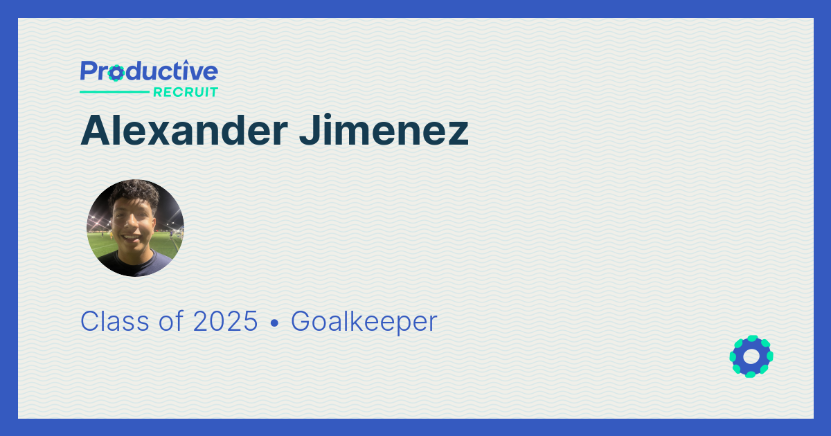 ProductiveRecruit | College Recruiting Profile | Alexander Jimenez