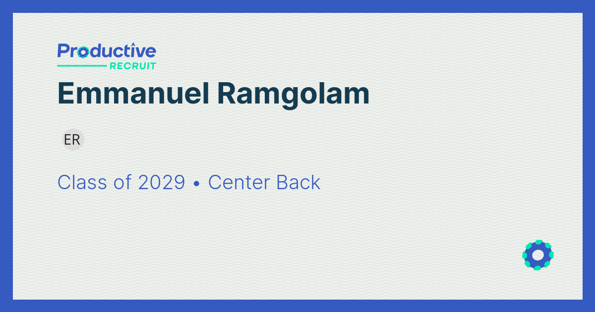ProductiveRecruit | College Recruiting Profile | Emmanuel Ramgolam
