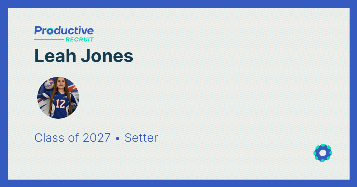 ProductiveRecruit | College Recruiting Profile | Leah Jones