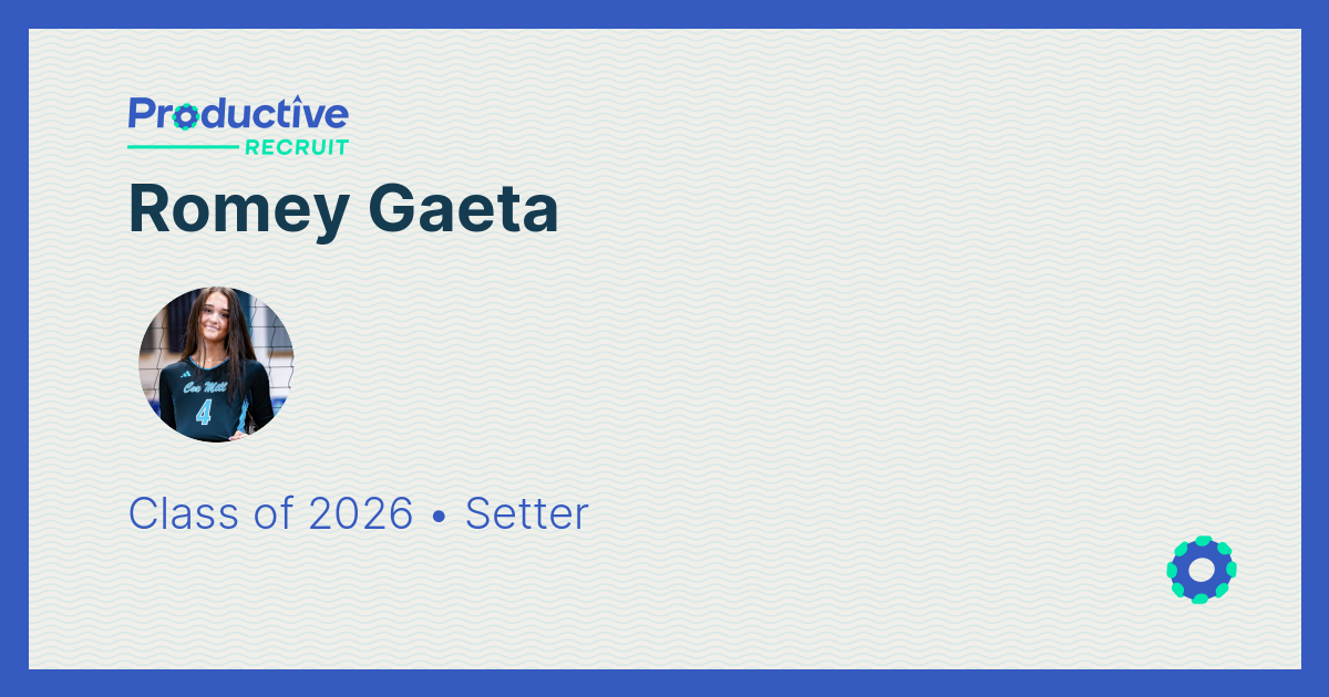 ProductiveRecruit | College Recruiting Profile | Romey Gaeta